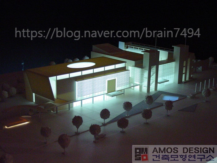 AMOS DESIGN / 건축모형 - 건물안 조명연출 효과... : 네이버 블로그