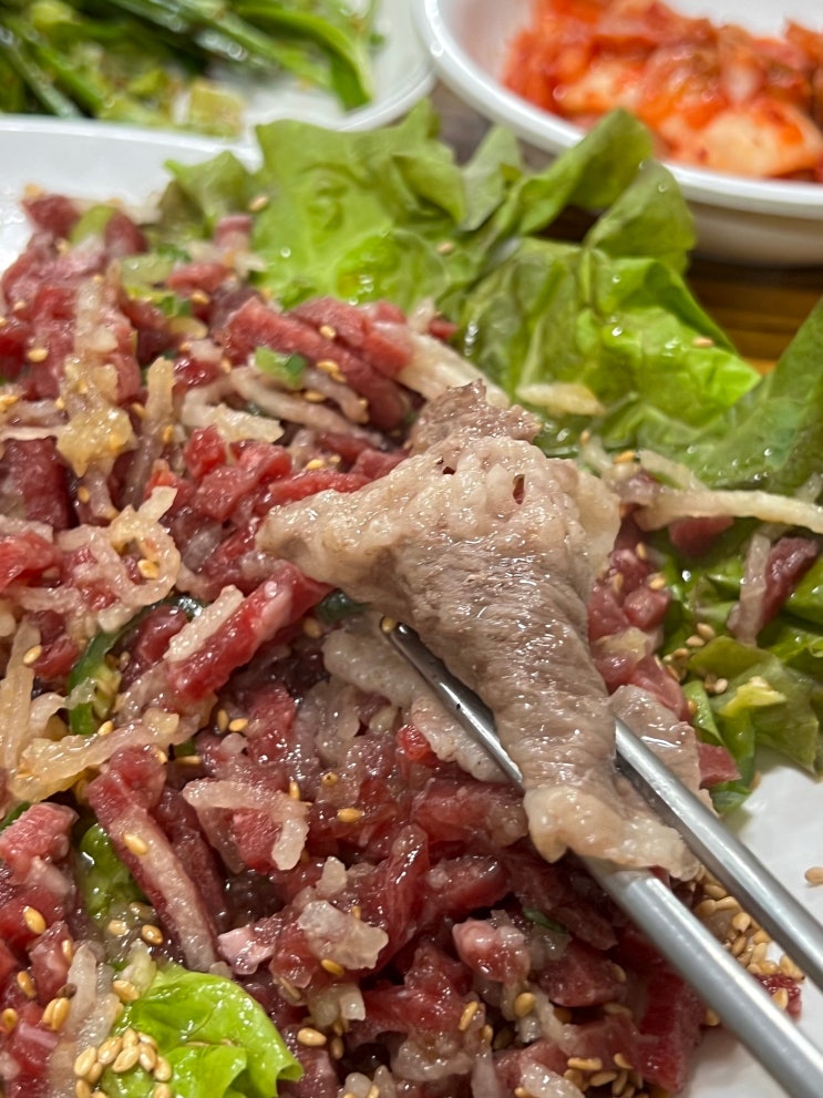 종로 5가 맛집 추천 백제고기집 백제정육점 육회 차돌에 싸먹기 🖤 네이버 블로그