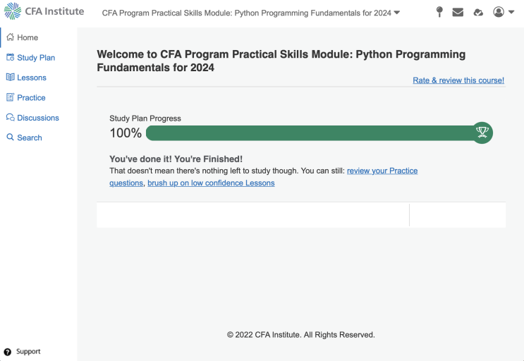 CFA PSM 파이썬 과정 완료 : 네이버 블로그