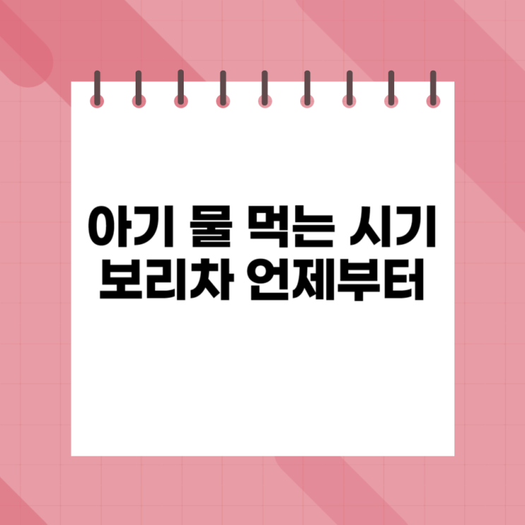 6개월 물 마시는 시기 아기 보리차 언제부터 생수 섭취량 네이버 블로그