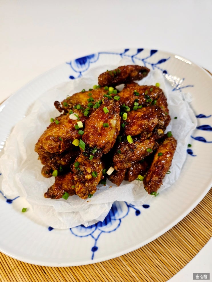 에어프라이어 치킨 윙 간장 치킨 교촌 치킨 소스 만들기 닭윙 닭날개 요리 집에서 맥주 안주 네이버 블로그