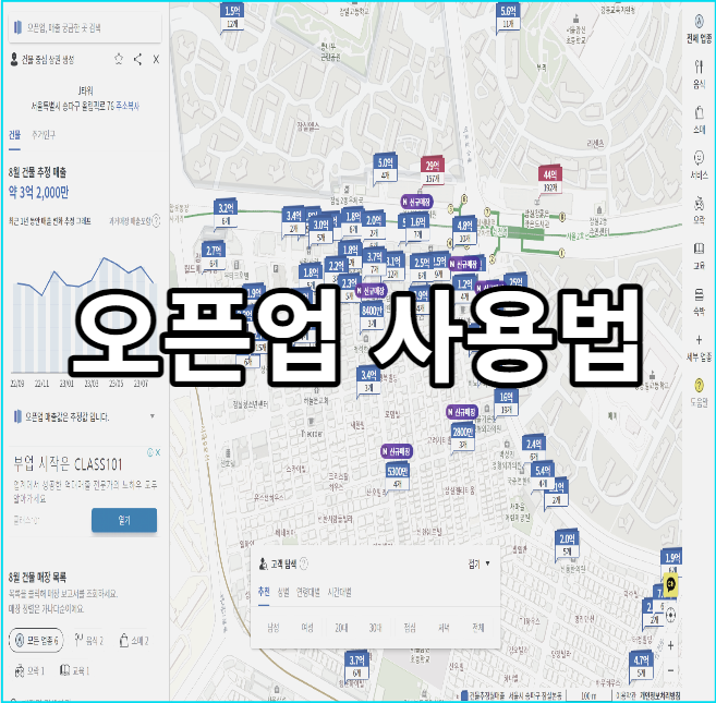 오픈업 매출로 알아보는 상권분석 시스템 : 네이버 블로그