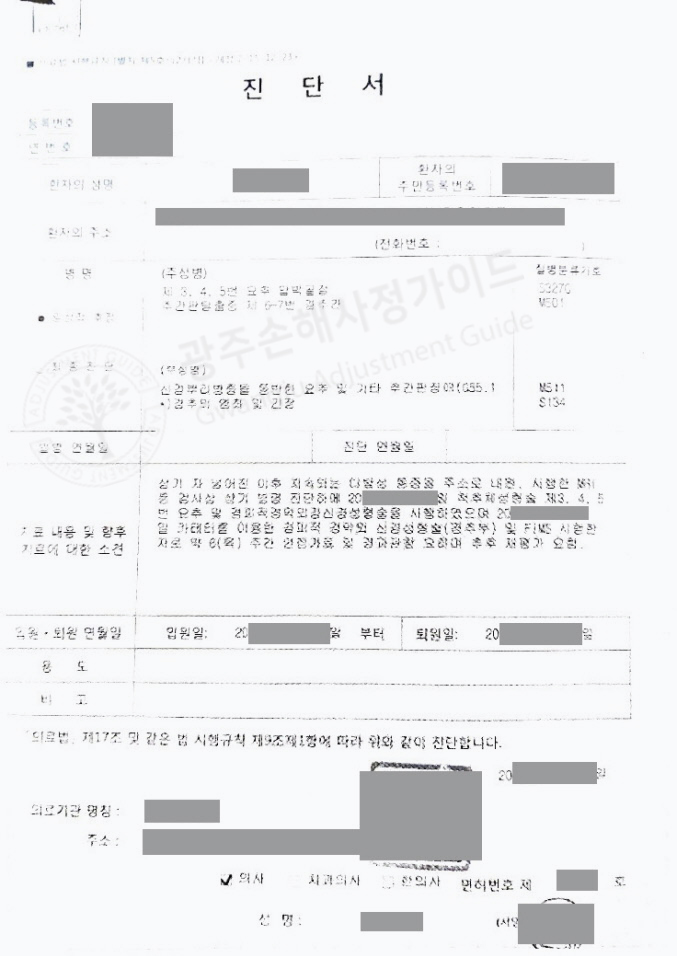 요추 척추 압박골절 후유장해 보험금 청구와 보험금 보상 장한서 광주손해사정 가이드 네이버 블로그