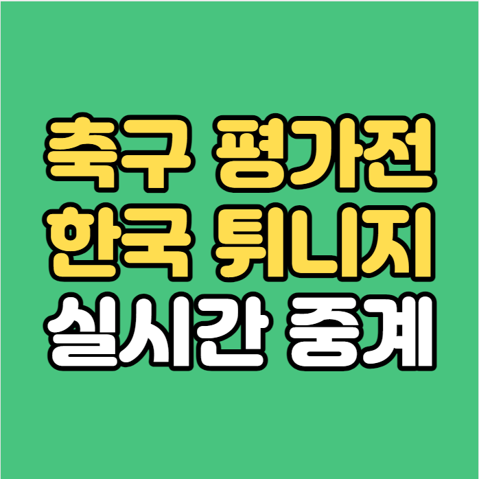 2023년 10월 13일 대한민국 튀니지 중계 방송 한국 튀니지 친선경기 A매치 1차전 생중계 시간 평가전 경기시간 국가대표
