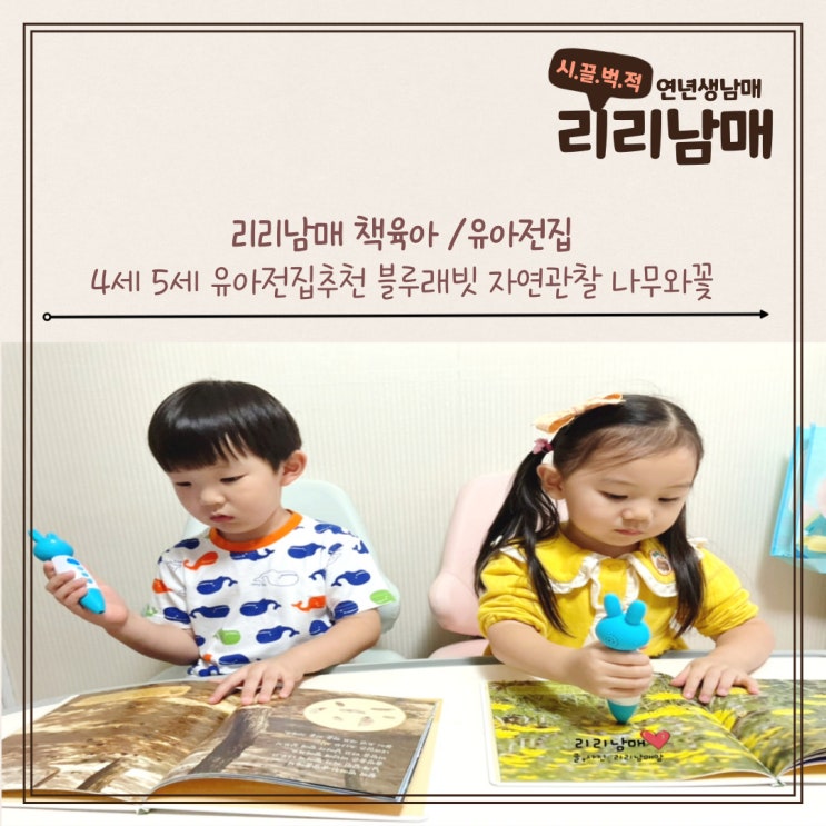 4세 5세 유아전집추천 블루래빗 자연관찰 나무와꽃 네이버 블로그