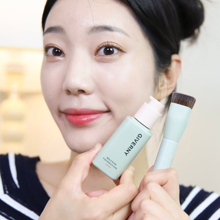 지베르니 밀착 커버 파운데이션 브러쉬 짝꿍템 컬러표현 쩌는데 네이버 블로그