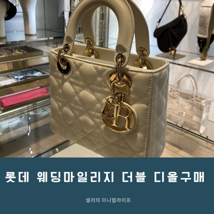 롯데 웨딩마일리지 더블 적립 기간 And 디올 레이디백 스몰 할인 후기 네이버 블로그