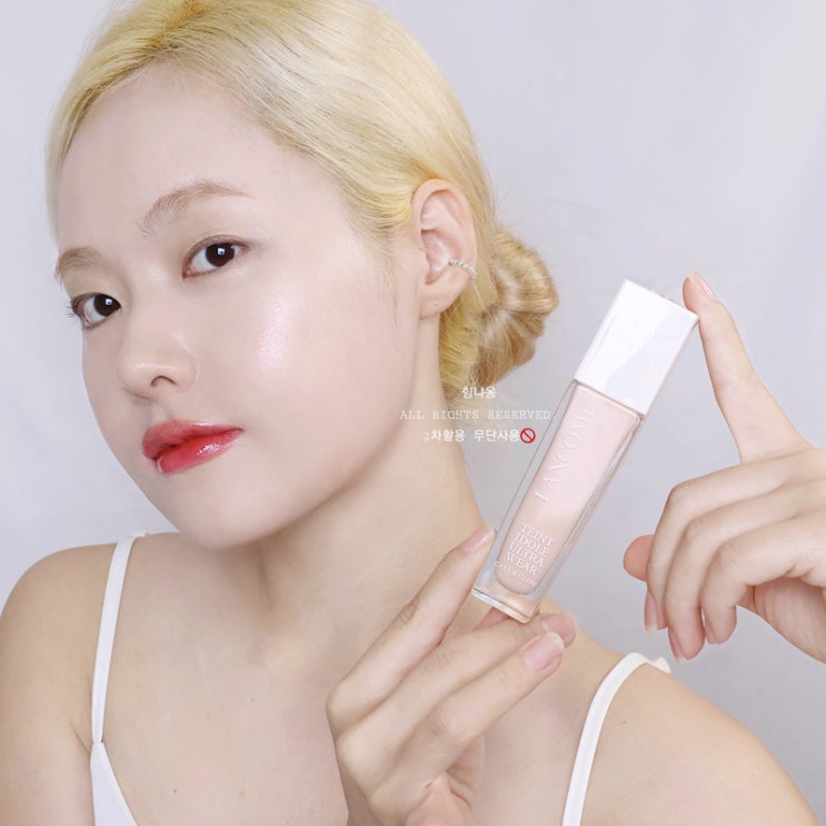 촉촉한 랑콤 파운데이션 추천 신제품 뗑이돌 케어 앤 글로우 전색상 건성 광채피부 파데 네이버 블로그