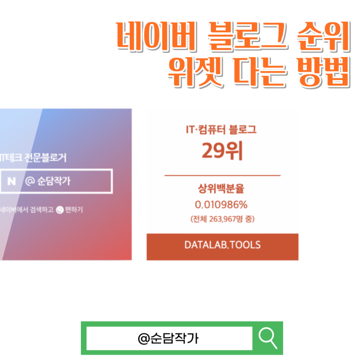 내 네이버 블로그 순위 확인 및 위젯 다는 방법 네이버 블로그
