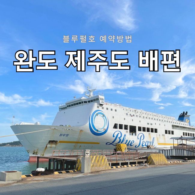 제주 배편 완도 제주도 배편 예약방법 요금 차량선적 블루펄호 후기 네이버 블로그