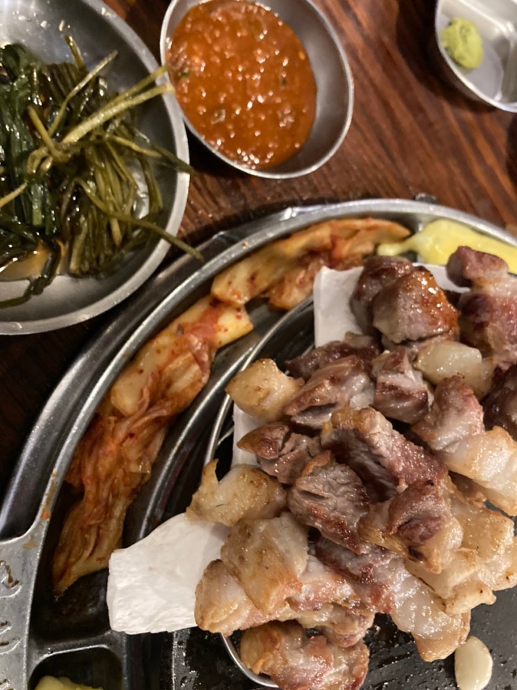 창원 상남동 밥집 경성상회 맛있는 삼겹살 목살 구워주는 된장찌개 무한리필 맛집 네이버 블로그