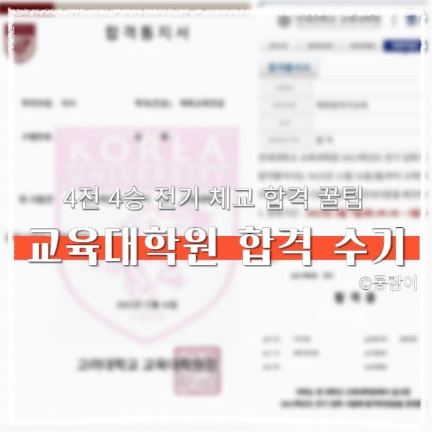 고려대 연세대 중앙대 경희대 4전 4승 2023 전기 교육대학원 합격 수기연구계획서 작성 팁 서류제출 팁 네이버 블로그