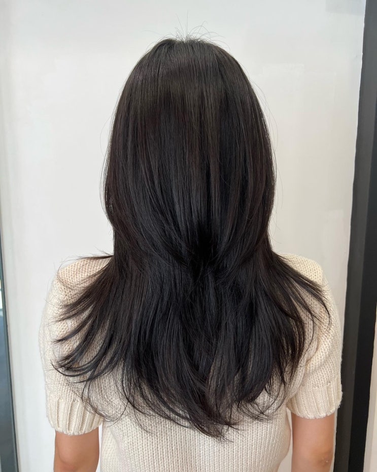 단발 머리에서 미디움 긴머리 기르는중이라면 레이어드컷 허쉬펌 부산헤어샵 추천 네이버 블로그