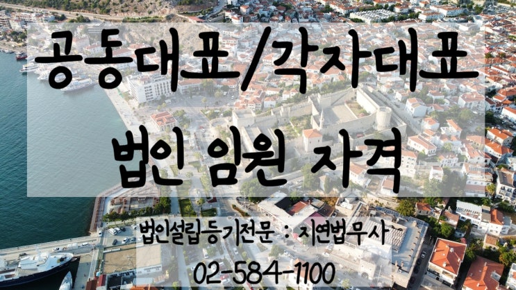 공동대표각자대표법인임원자격1인 이사법인등기부등본상 대표이사과태료 대상임원 임기임원 등기 네이버 블로그