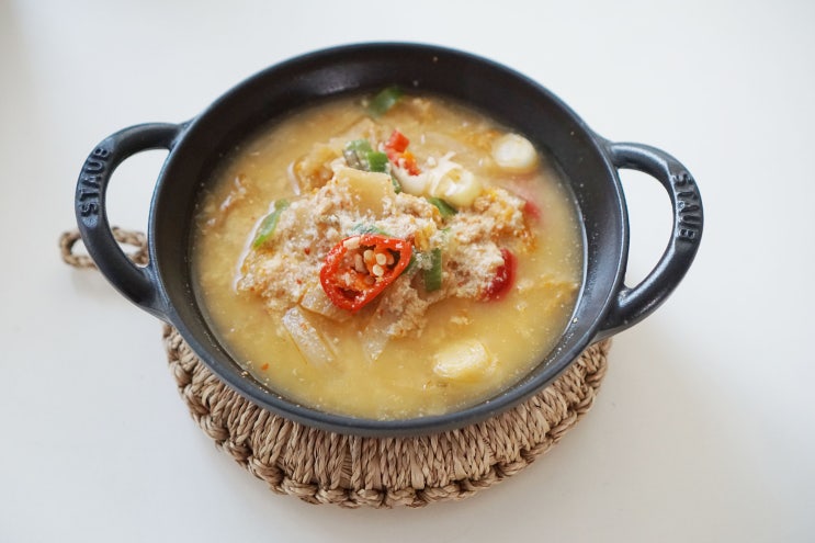 돼지고기 김치 콩비지찌개 끓이기 비지 요리 만드는 법 네이버 블로그