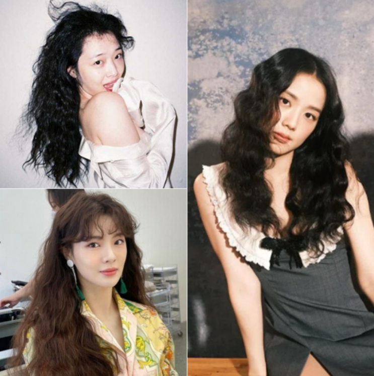 긴머리 웨이브펌 Best 물결펌 젤리펌 히피펌 차이점과 어울리는 얼굴형 네이버 블로그