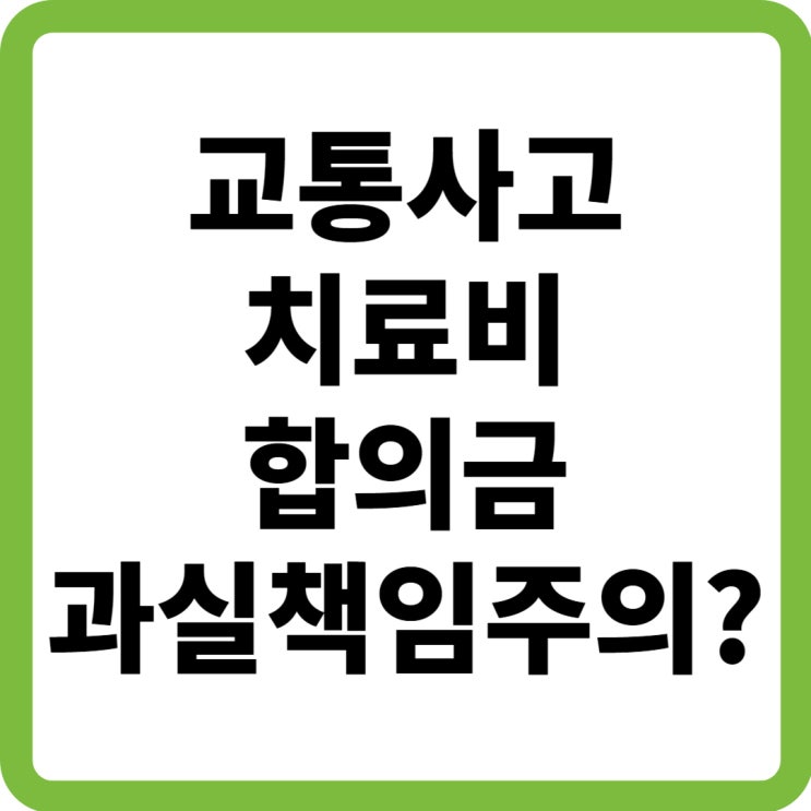 교통사고 치료비와 합의금 대인보상한도 자상 자손 과실 비율 및 보험료 할증 2023년 개정 자동차보험 배상법