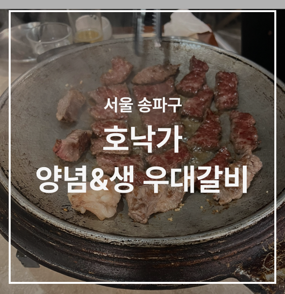 송파구 잠실 분위기 좋은 곳에서 우대갈비를 먹을 수 있는 곳 호낙가 고기 맛집추천 내돈내산 네이버 블로그