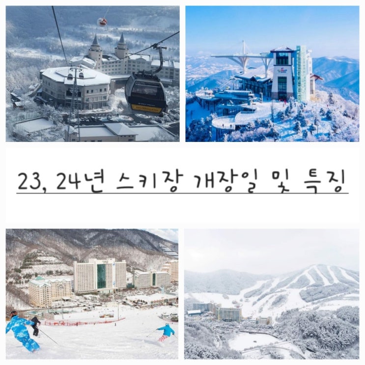 23년 24년 스키장 개장일 정보 X5 시즌권 가격 할인 월리힐리 엘리시안강촌 용평리조트 하이원리조트 에덴벨리 비발디파크