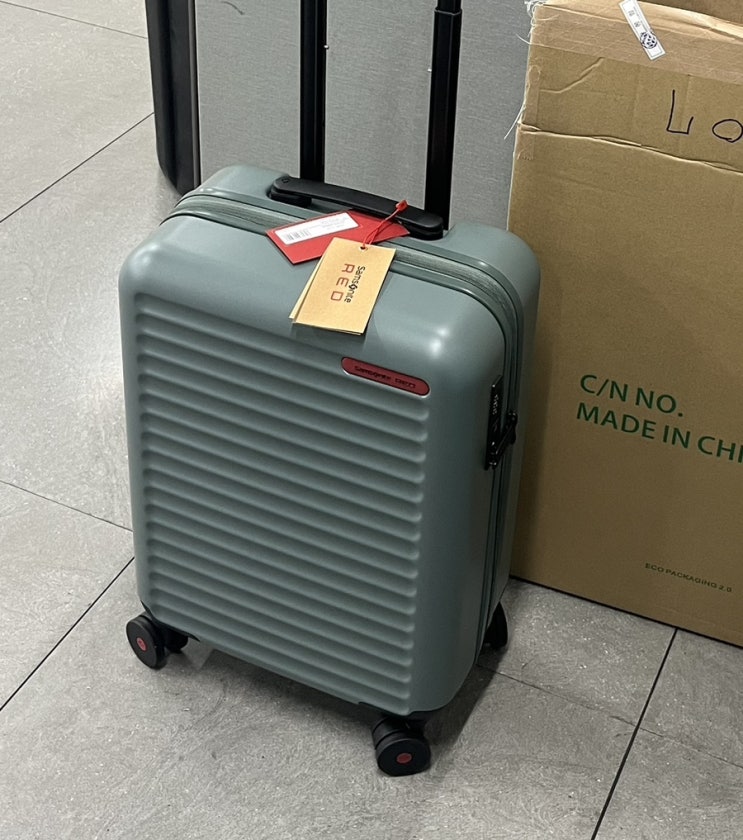쌤소나이트 20인치 기내용 캐리어 신라면세점 구매 후기 #Slate Green/Toiis C Spinner 55/20 Exp ...