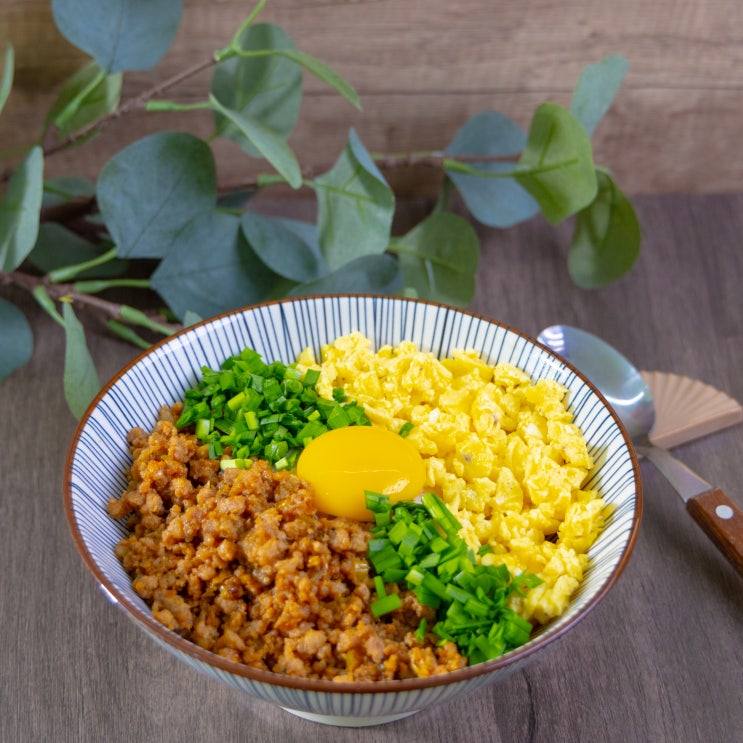 돼지고기 다짐육 활용 소보로 덮밥 다짐육 요리 레시피 보관 : 네이버 블로그