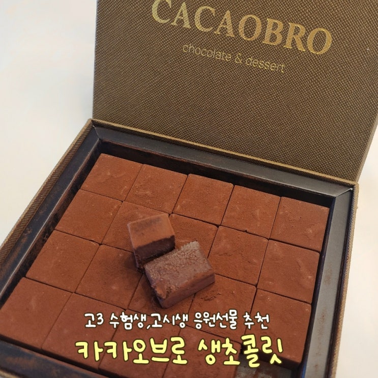 수능 응원 선물 카카오브로 고급 생초콜릿 빼빼로데이 초콜릿 선물로도 추천 네이버 블로그