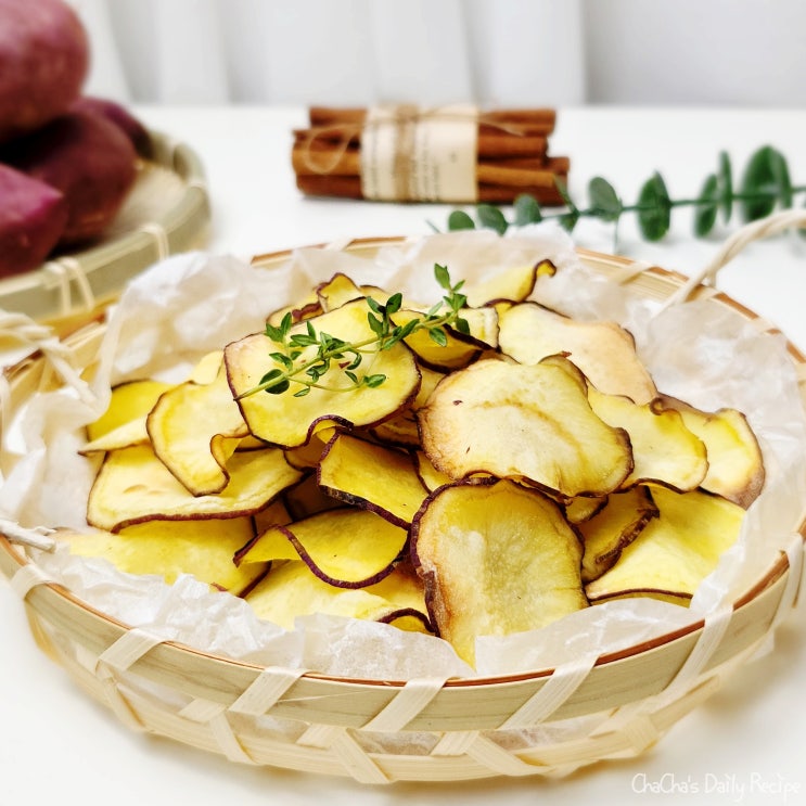 고구마칩 에어프라이어로 고구마튀김 만들기 : 네이버 블로그