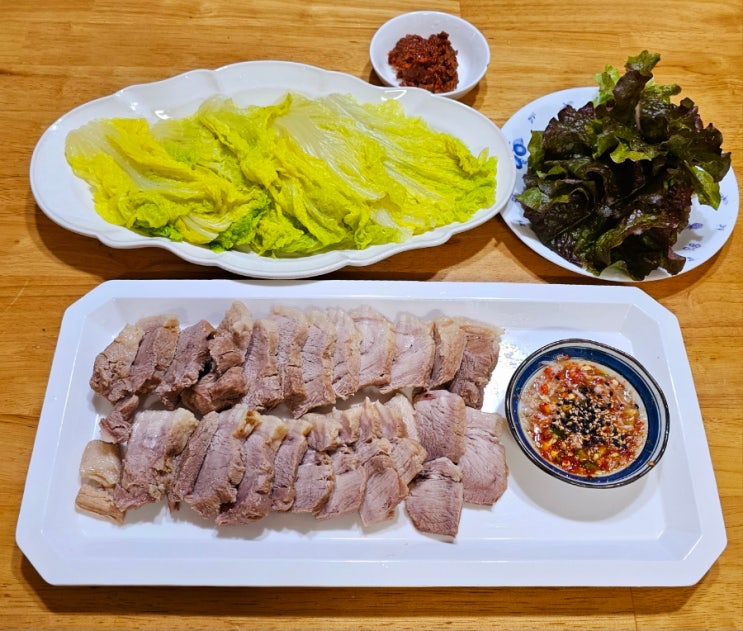 수육 맛있게 삶는법 압력솥 돼지수육 삶는시간 앞다리살 수육 삶는법 매콤 새우젓소스 네이버 블로그