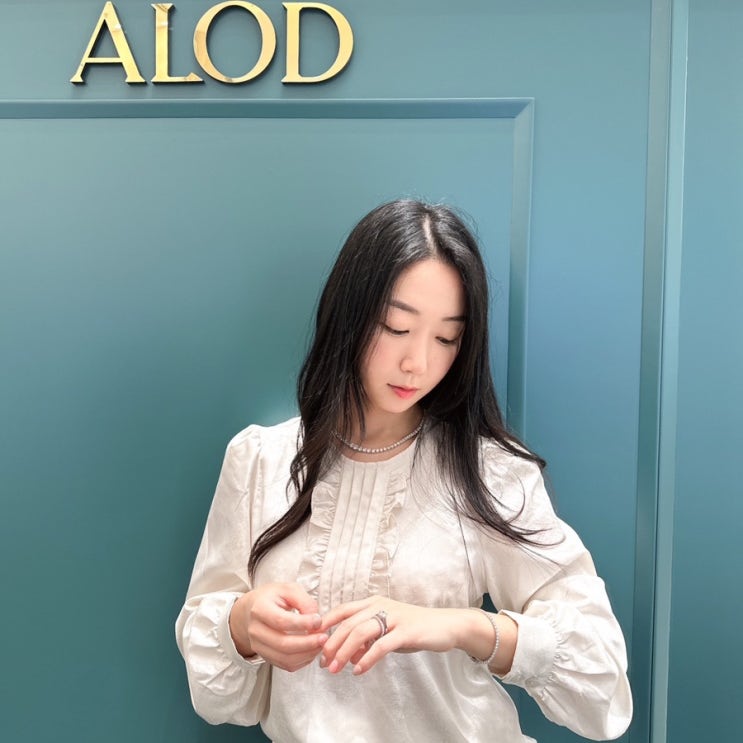 랩다이아몬드 신세계본점 알로드 ALOD 팝업 목걸이, 프로포즈반지, 테니스팔찌 착용 후기 : 네이버 블로그
