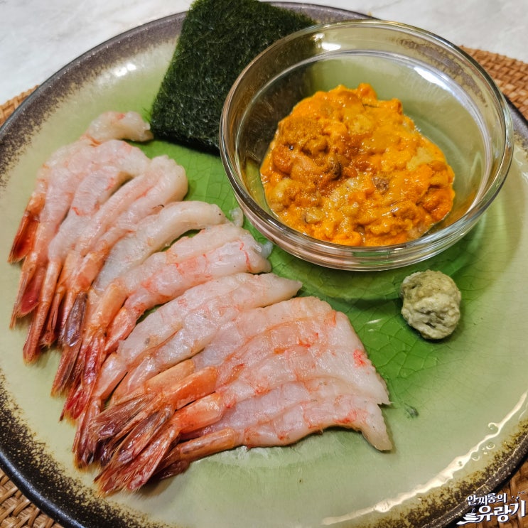 말똥성게 단새우 홈마카세 간단한 성게알 요리 11월 제철 해산물 네이버 블로그