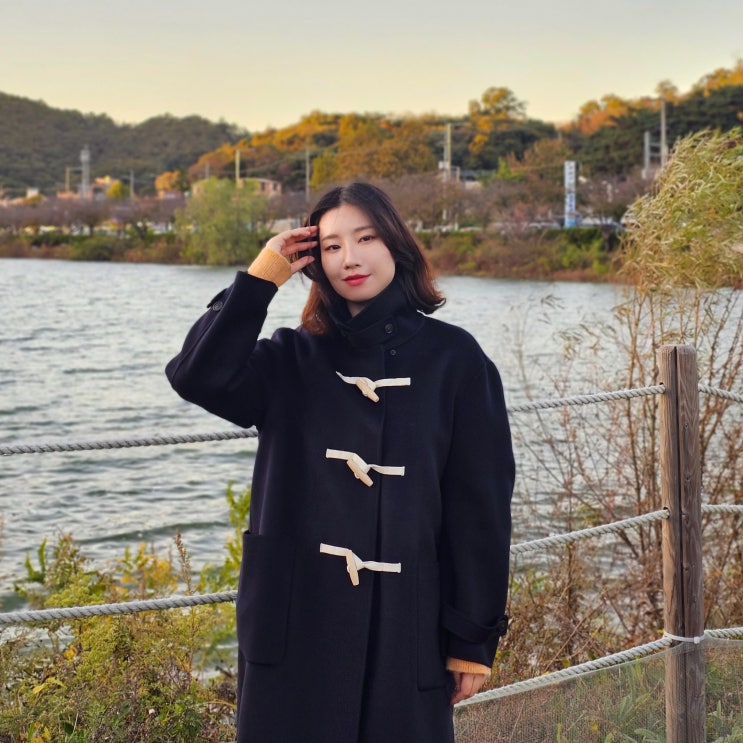 W컨셉 프론트로우 핸드메이드 더플코트로 여성 롱코트 코디 네이버 블로그
