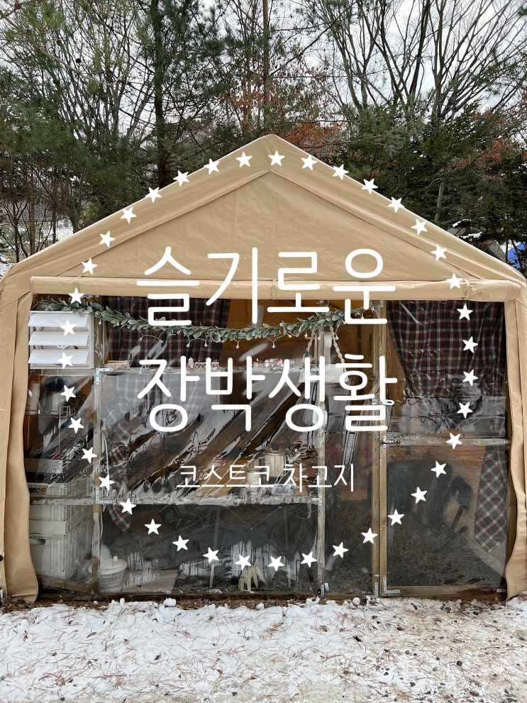 슬기로운 캠핑 생활 1탄 코스트코차고지 텐트 장박텐트 겨울장박난로 네이버 블로그