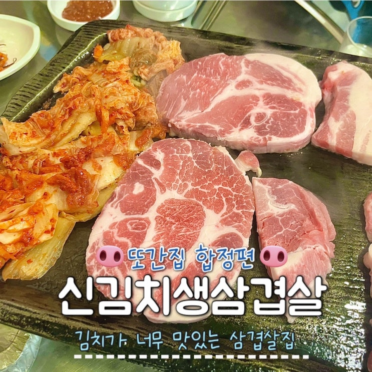 서울 합정 맛집 신김치생삼겹살 웨이팅 풍자 또간집 나온 회식 모임 하기 좋은 고기집 네이버 블로그