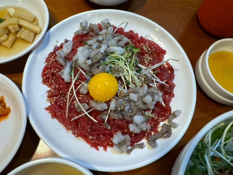 진주육회 광장시장 참기름이 참 맛있는 육회집 네이버 블로그