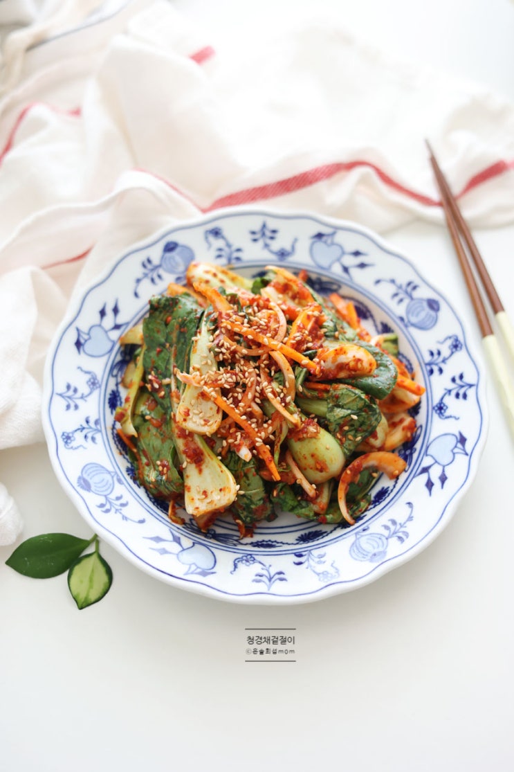 청경채 겉절이 만드는 법 양념 청경채무침 채소반찬 청경채 요리 네이버 블로그