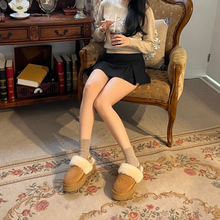 마크모크 어그슬리퍼 어그 샌들 여자 겨울 코디 네이버 블로그