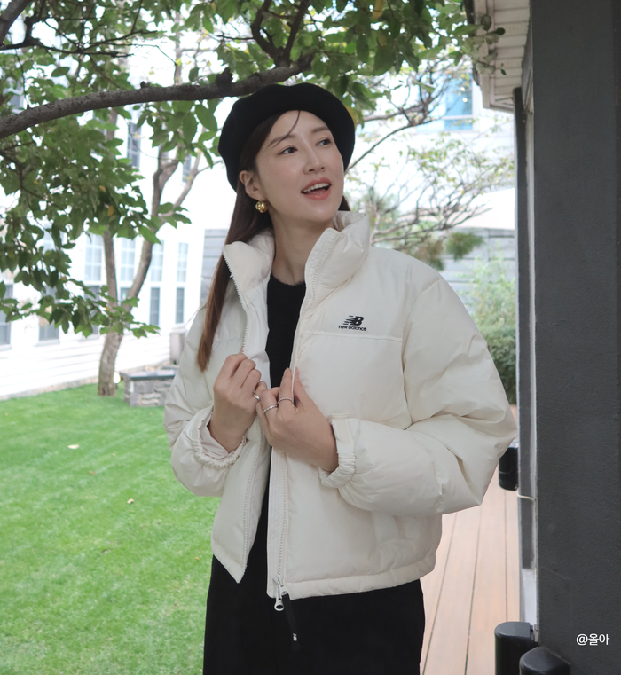 뉴발란스 패딩 액티브 다운 추천 여자 숏패딩 코디 네이버 블로그