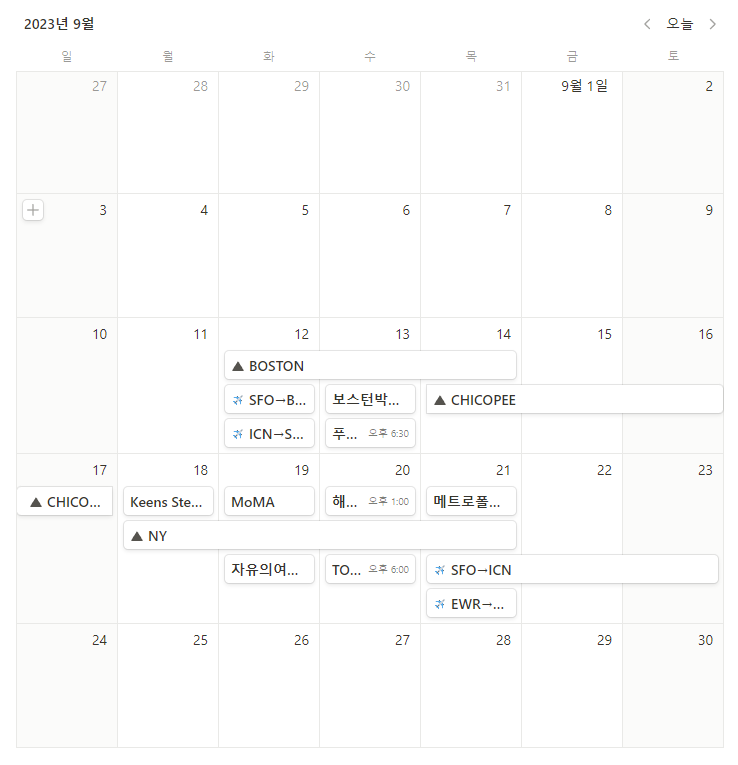 [2023US]요즘 동년배들 다 노션으로 여행계획한다 : 네이버 블로그