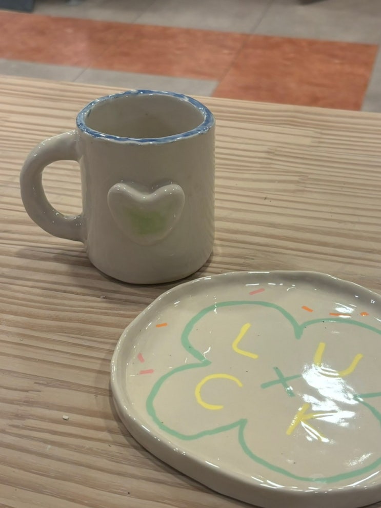 🍵광안리 도자기 공방 숨도자공방 접시 원데이클래스 후기 • ֊ •♡ 도자기 수령 후기 포함 네이버 블로그