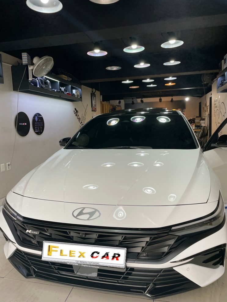 아반떼CN7 N라인 순정 스포일러 장착! 브라비오LED 합법LED 방향지시등 시공! 드라이브모드 스위치 교체! LED테일램프! 강남서초양재 자동차튜닝 플렉스카 튜닝샵 ...