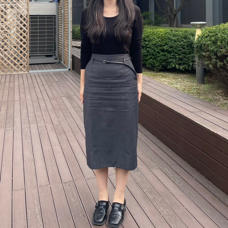 시에 젠느 울 벨티드 스커트 내돈내산 : 네이버 블로그