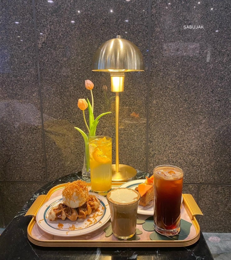 『판교역 카페분당 디저트 맛집』까치화방 판교점 커스타드 스노우플라워아메리카노뽀또 버터파브라운 치즈 크로플 네이버 블로그