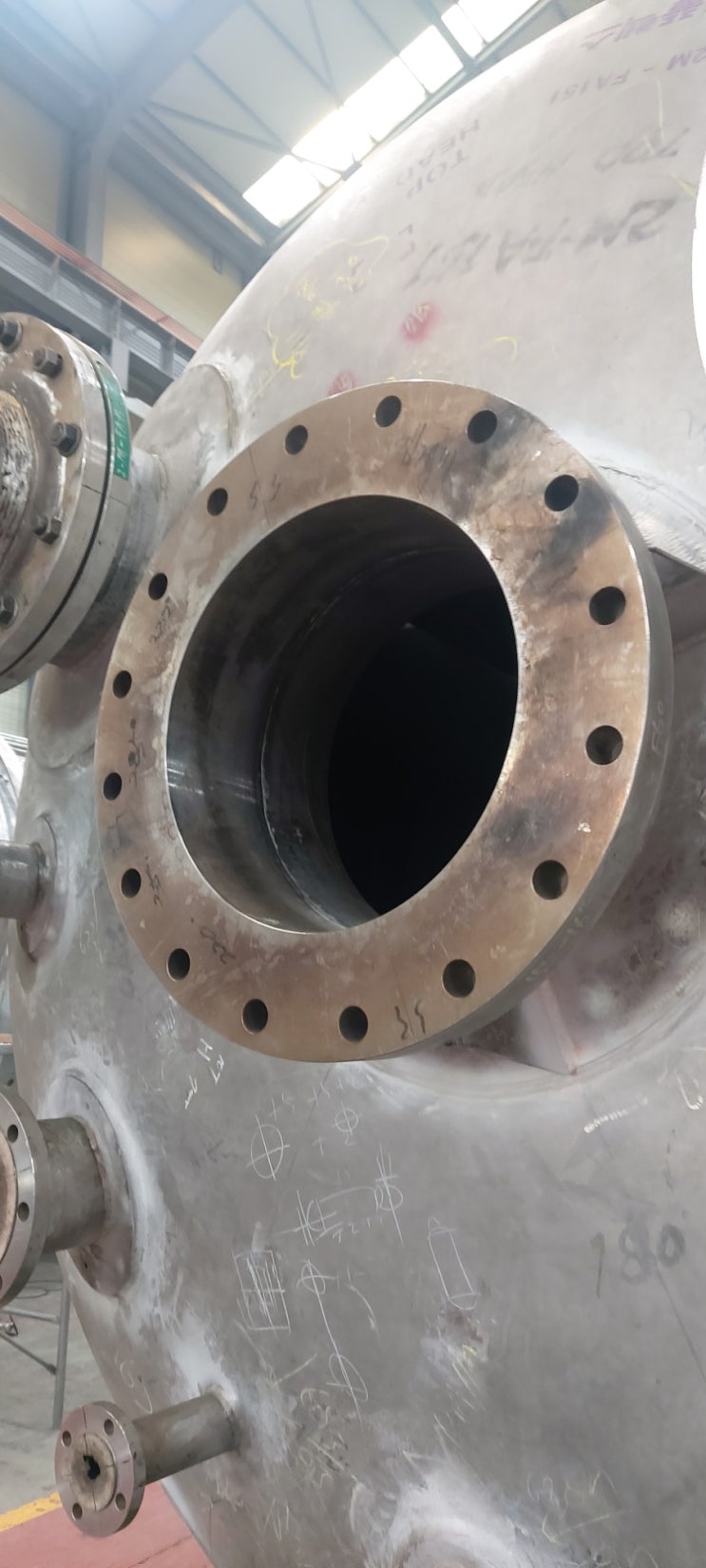 재질 슈퍼듀플렉스 플랜지 FF타입을 RF으로 가공. : 네이버 블로그