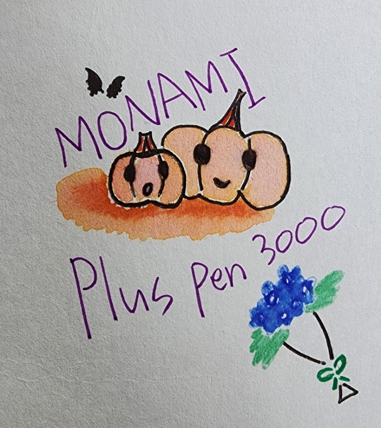서포터즈 모나미 Pluspen 3000 60색 세트 Monami 워터리얼브러쉬와 그라데이션 수채화 손그림 찰떡조합 10월의