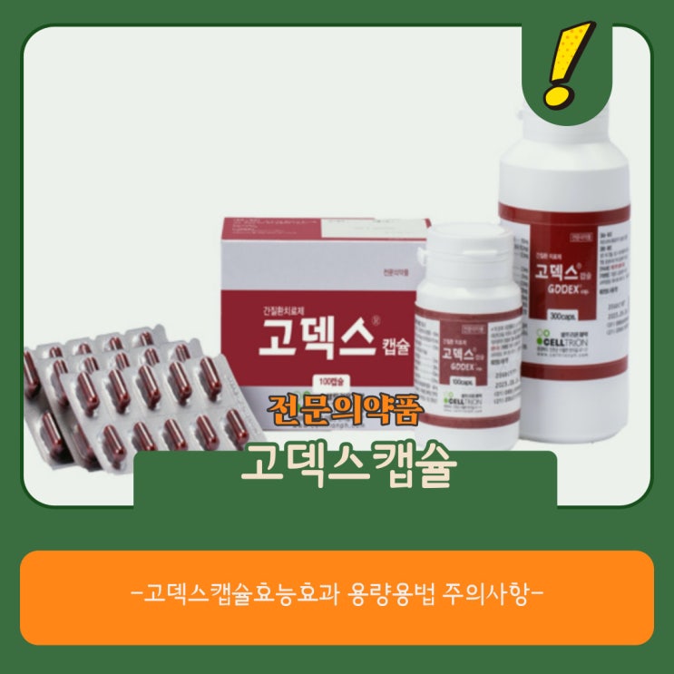 고덱스캡슐 효능효과 용법용량 주의사항 알아보기 네이버 블로그