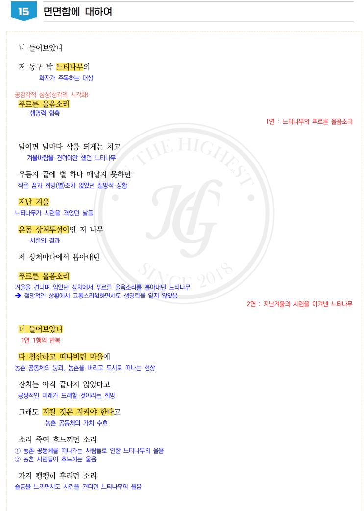 2024 Ebs 수능완성 면면함에 대하여 고재종 해설 네이버 블로그