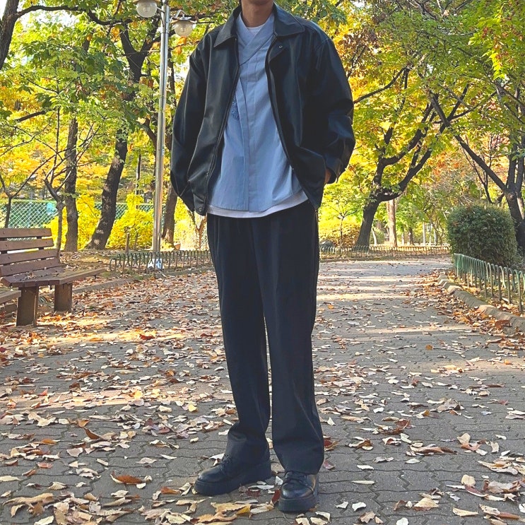 남자 와이드 팬츠 코디 회색 슬랙스 브랜드 댄디룩 스타일링 네이버 블로그