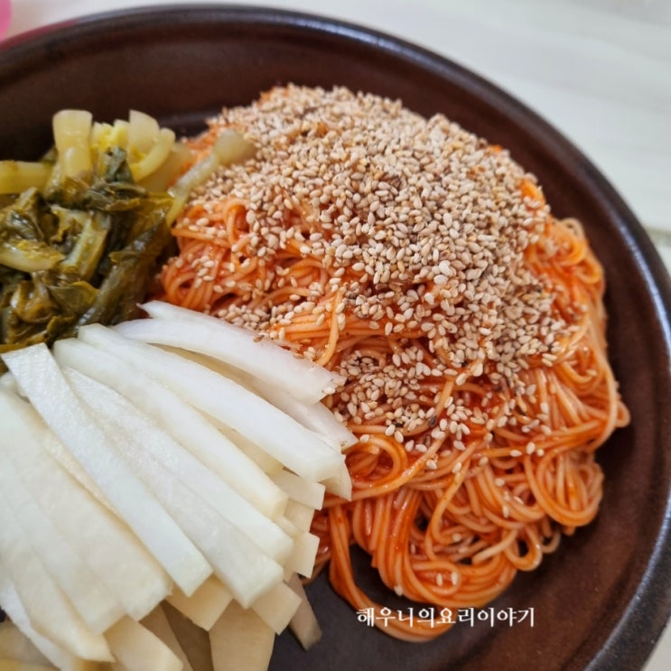 동치미 비빔국수 양념 레시피 백종원 간단한 김치 비빔국수 양념장 만드는법 소면 요리 강추 네이버 블로그