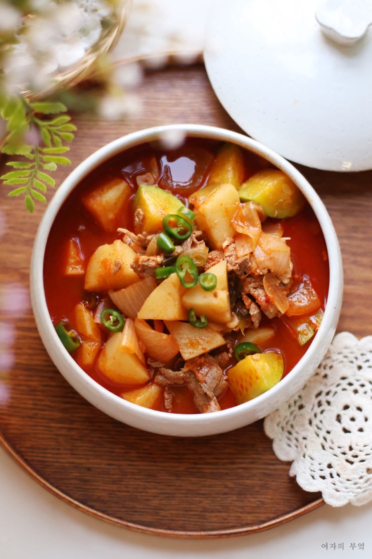 애호박 돼지고기 고추장찌개 레시피 류수영 애호박찌개 만드는 법 호박고추장찌개 만들기 네이버 블로그