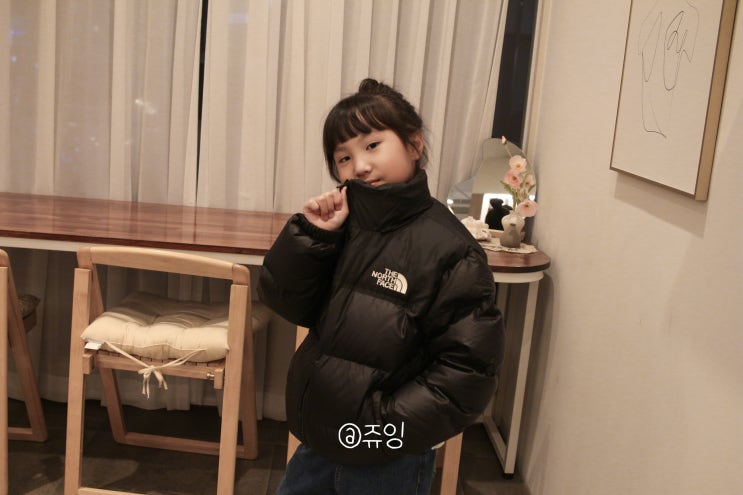 노스페이스 키즈 패딩 눕시 숏 여아 아우터 겨울코디 추천 네이버 블로그